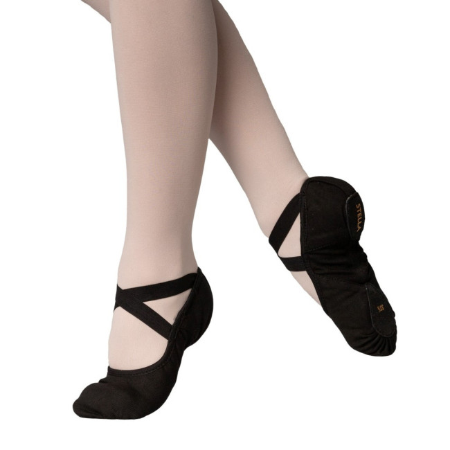 Stretch soft canvas ballet shoe for dancers of every level