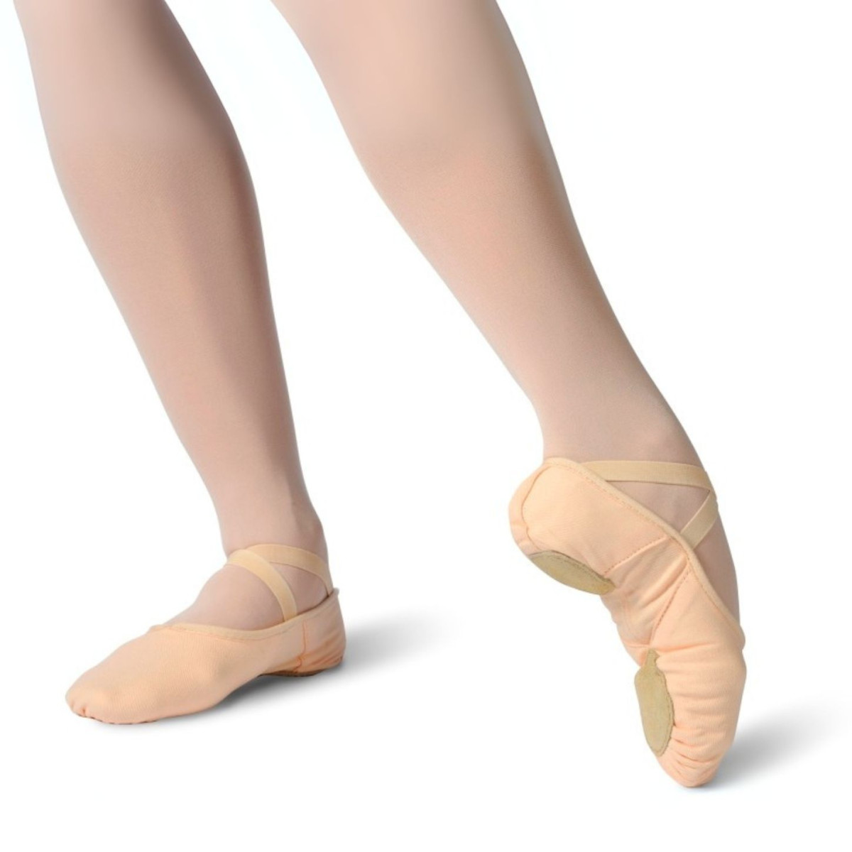 Canvas soft ballet shoe for intermediate/advanced dancers.