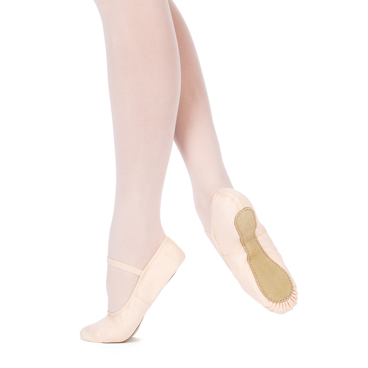 Ballettschläppchen durchgehende Sohle für Kinder Anfänger.